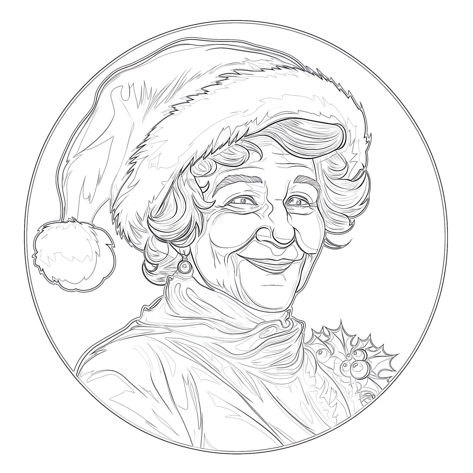 Mrs Santa Claus Coloring Pages | Coloring Pages Mimi Panda