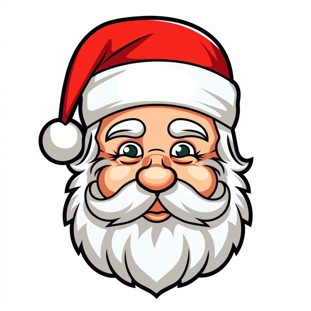 Father Christmas Colouring Page | Coloring Pages Mimi Panda