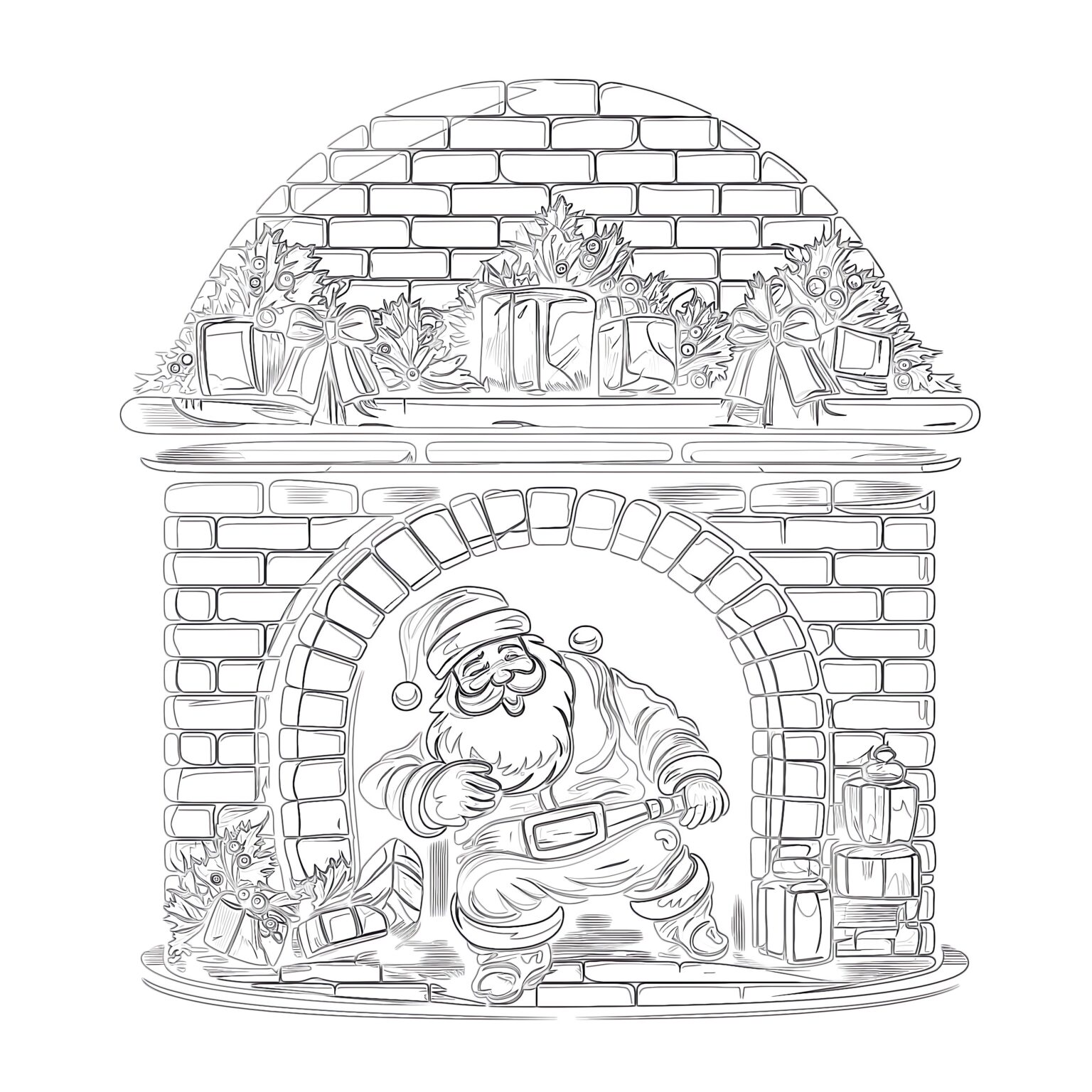 Santa Claus Colouring Book | Coloring Pages Mimi Panda