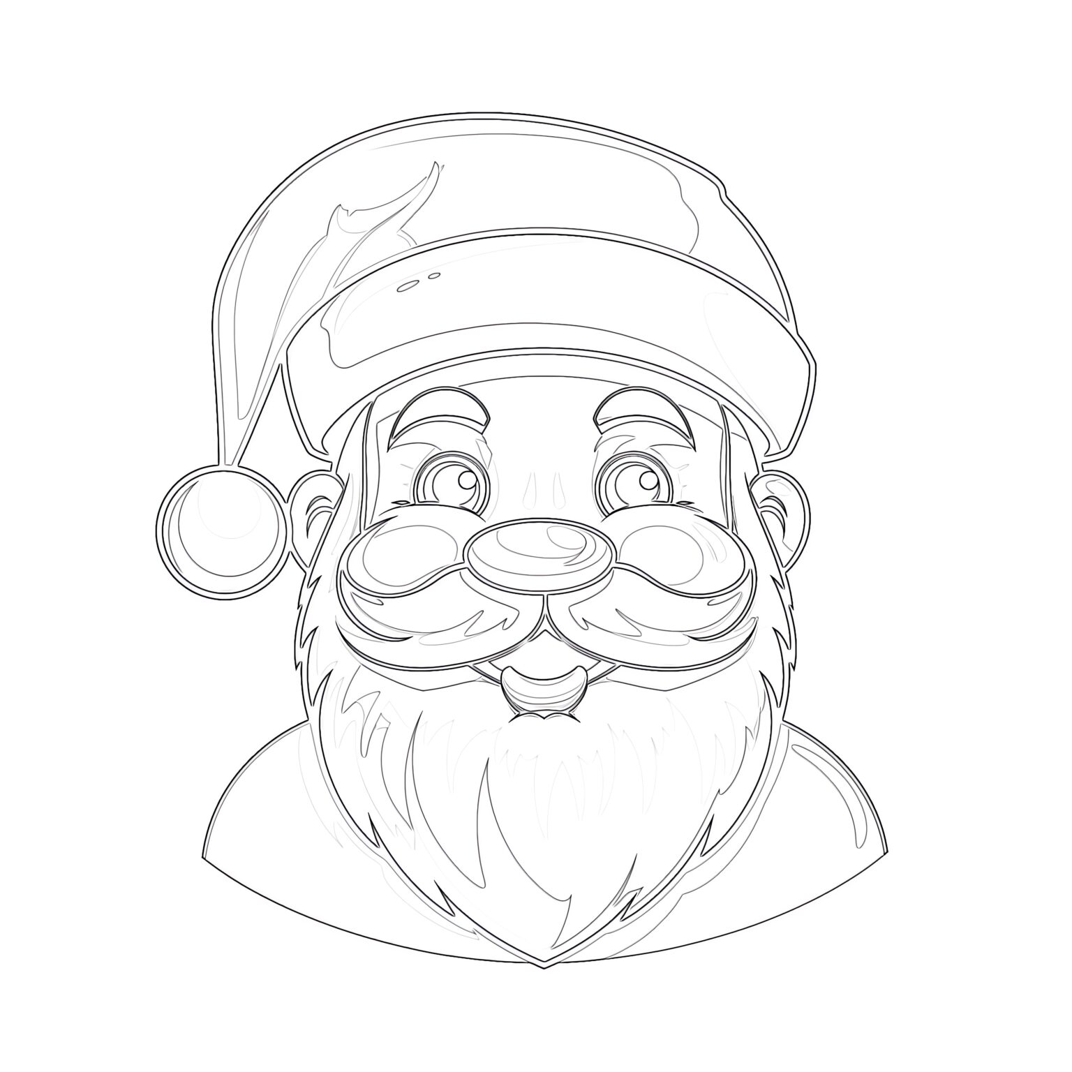 Santa Claus Coloring Pages for Kids and Adults - Mimi Pamda