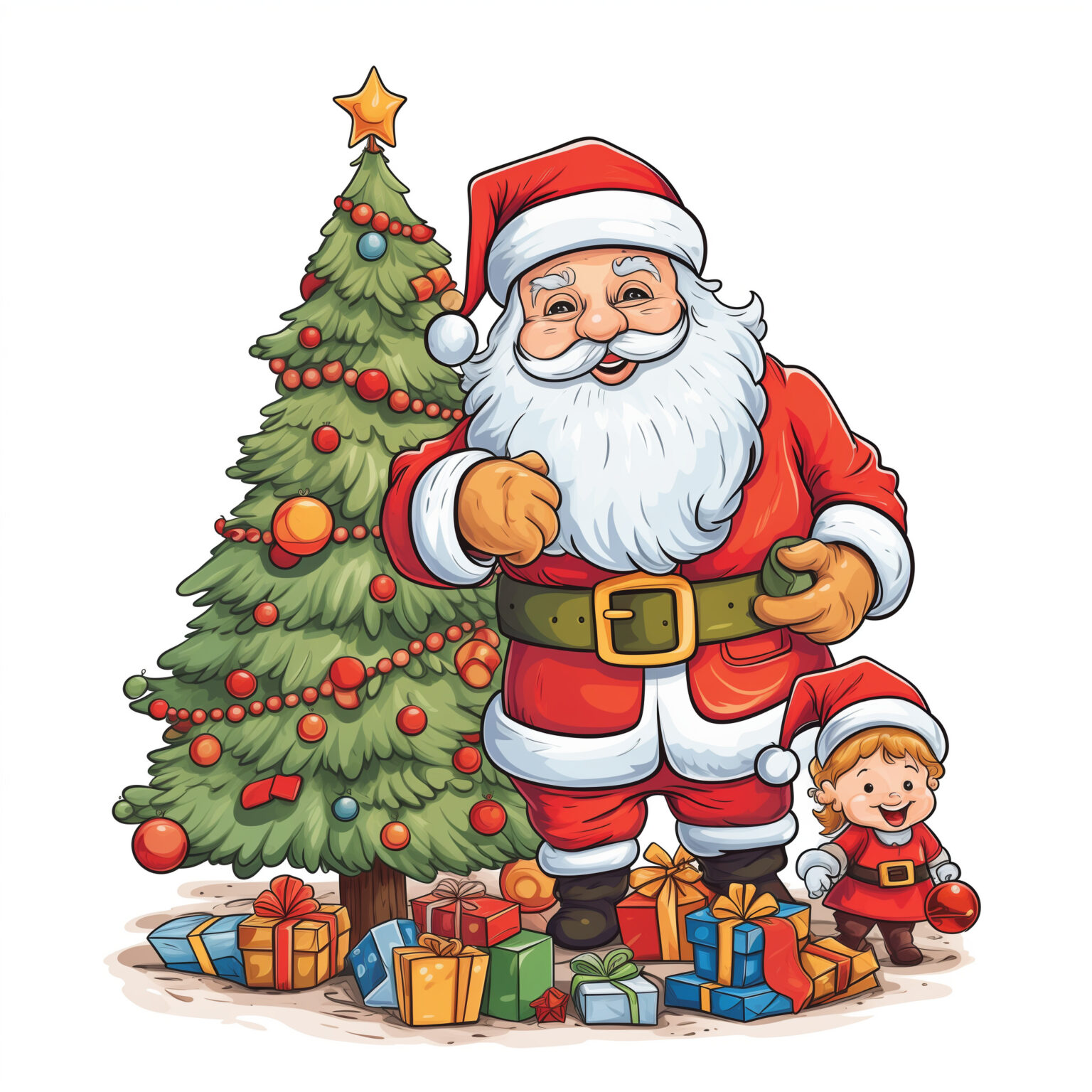 Santa Claus Images To Color | Coloring Pages Mimi Panda