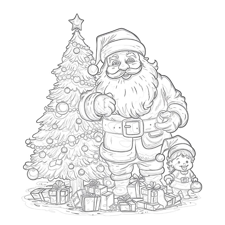 Santa Claus Images To Color | Coloring Pages Mimi Panda