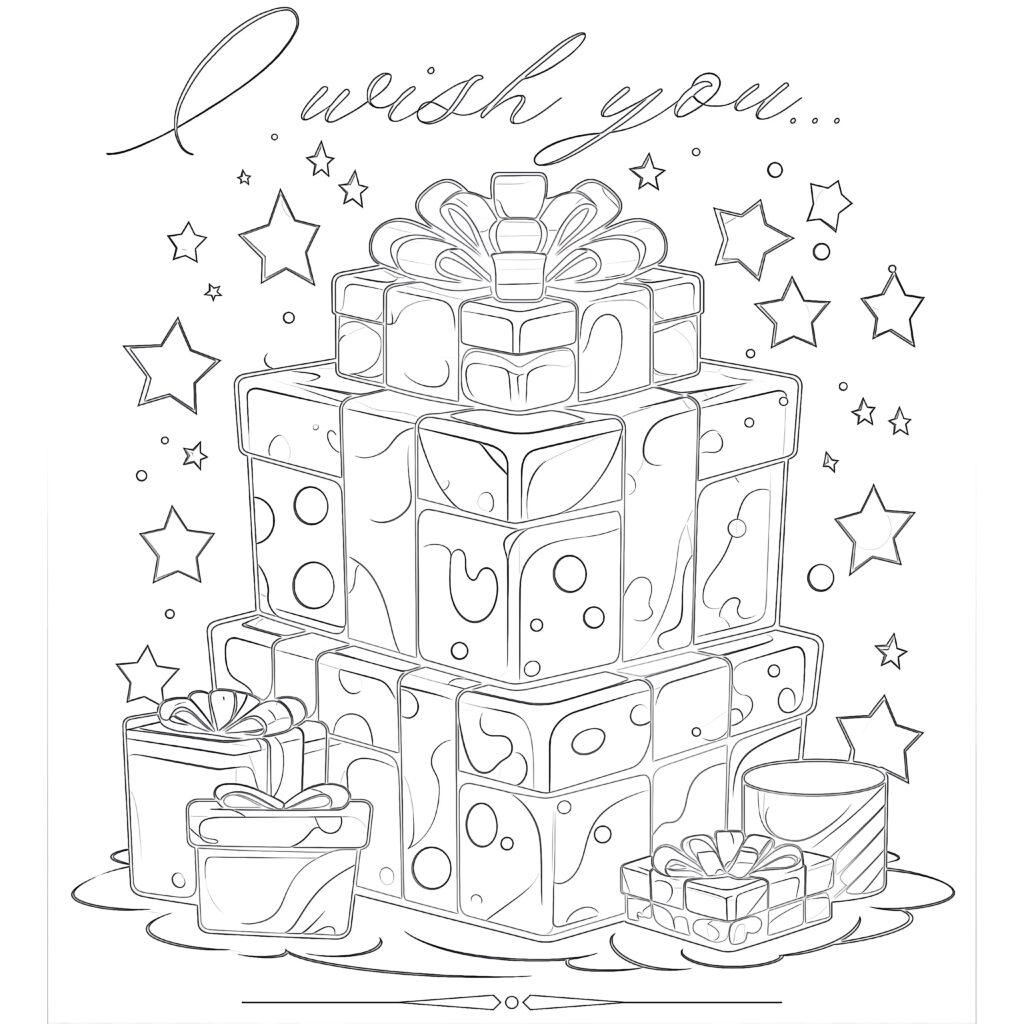 Best Present Coloring Page | Coloring Pages Mimi Panda