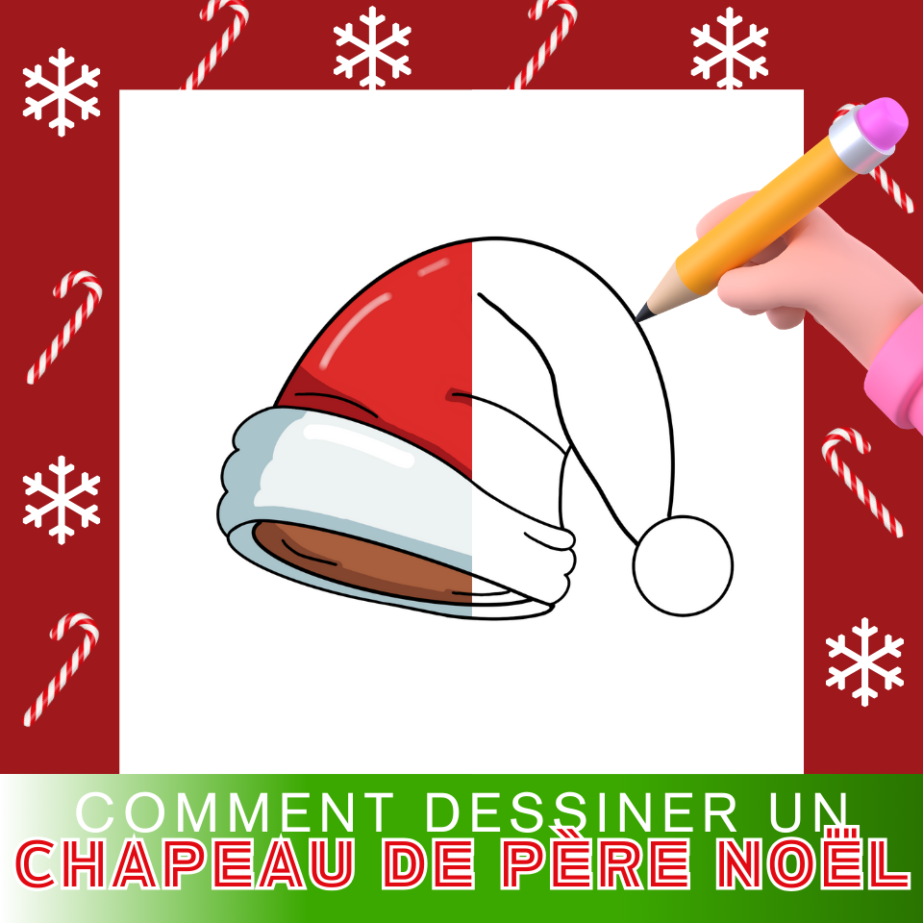 Comment Dessiner Un Chapeau De Père Noël: Étape Par Étape | Mimi Panda