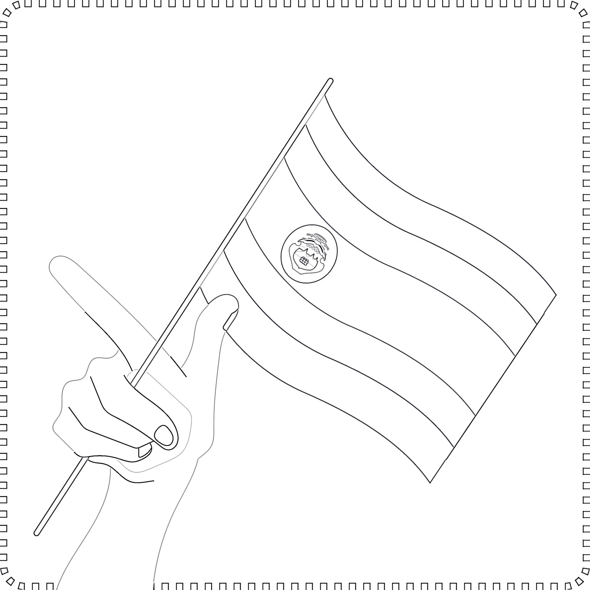 Flag For Coloring | Coloring Pages Mimi Panda