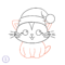 How to Draw a Cute Christmas Cat: A Step-by-Step | How to Mimi Panda