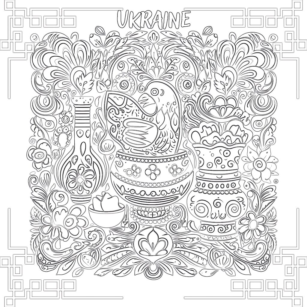 Printable Ukraine Coloring Pages | Coloring Pages Mimi Panda