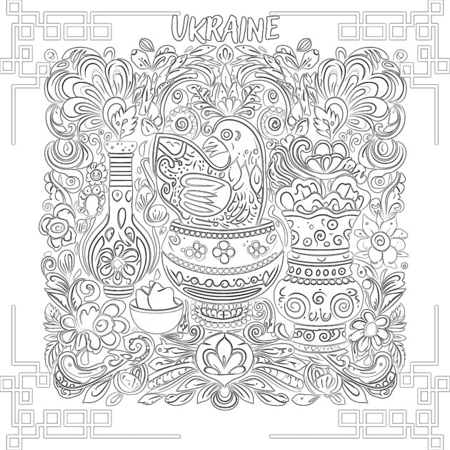 Printable Ukraine Coloring Pages | Coloring Pages Mimi Panda