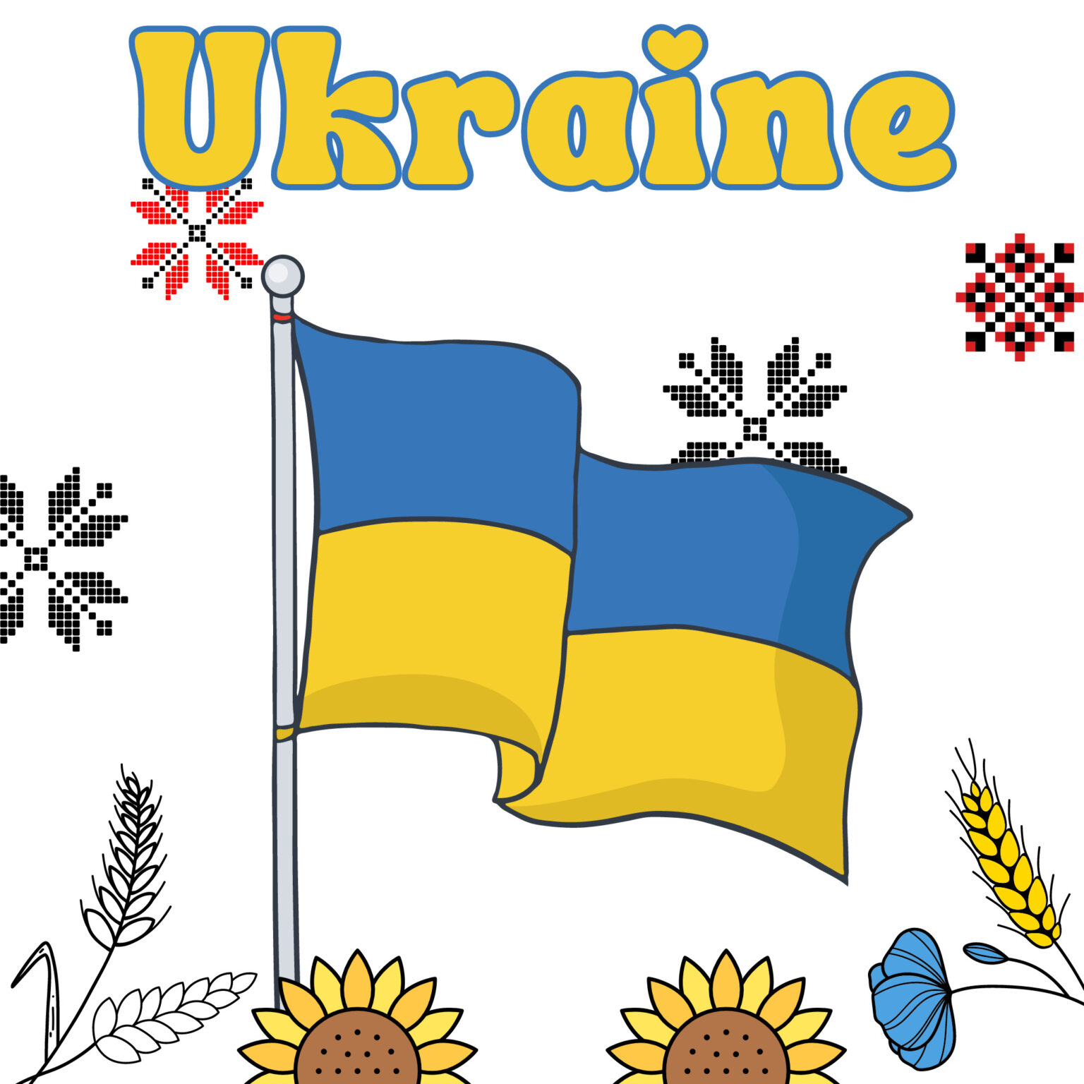 Ukraine Colouring Pages | Coloring Pages Mimi Panda