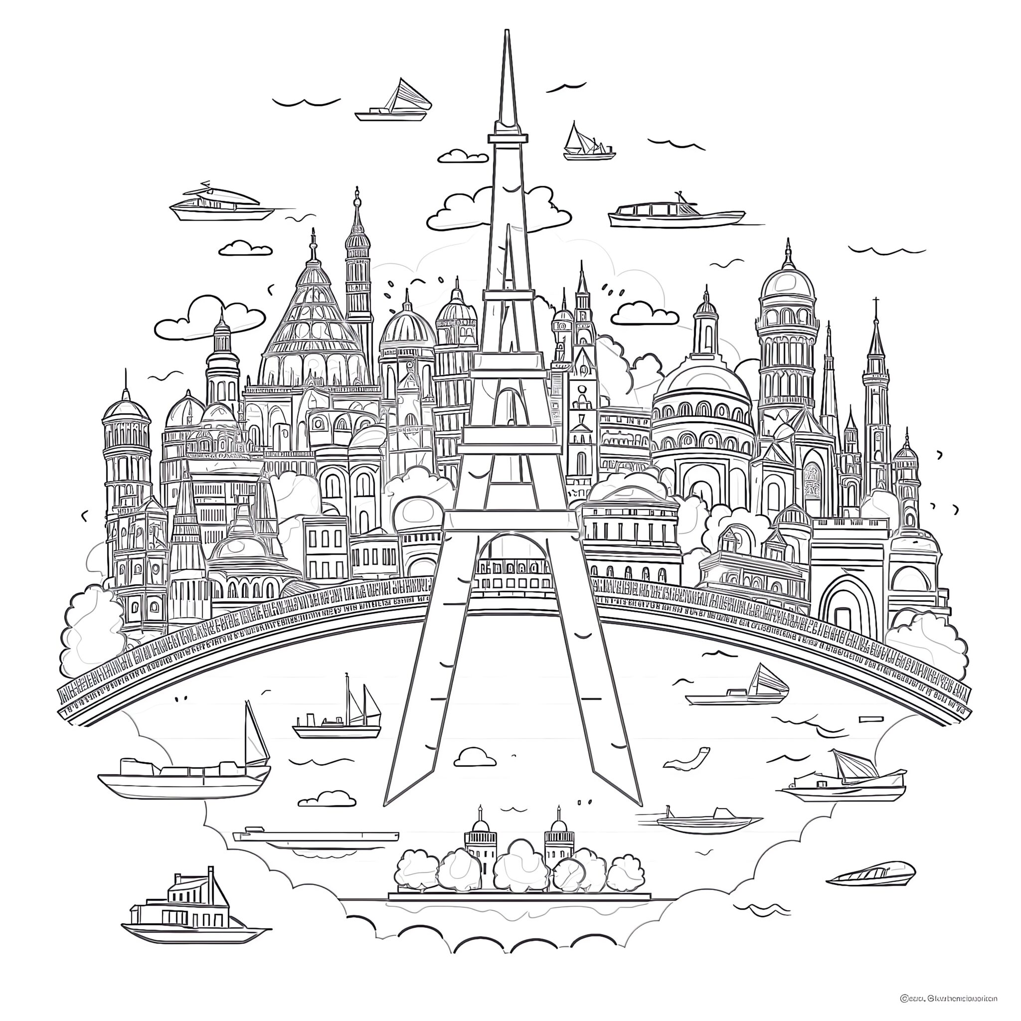 Around The World Colouring Pages | Coloring Pages Mimi Panda