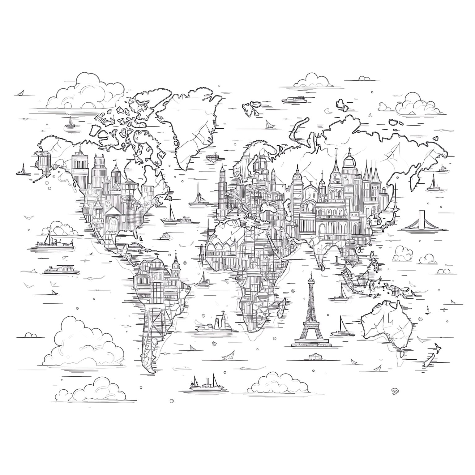 Countries Of The World Coloring Page | Coloring Pages Mimi Panda