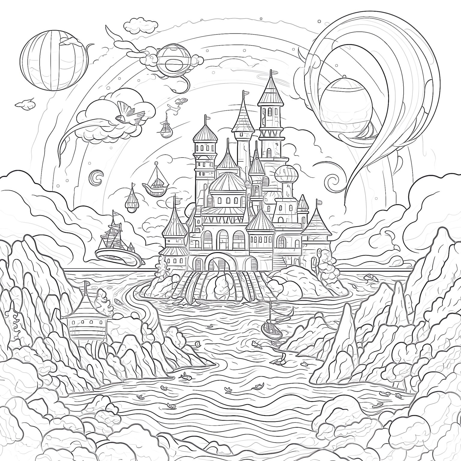 Fantasy Colouring Pages For Adults Coloring Pages Mimi Panda