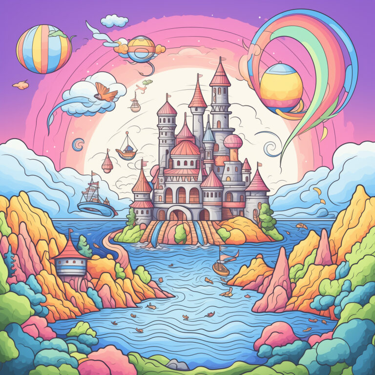 Fantasy Colouring Coloring Page | Coloring Pages Mimi Panda