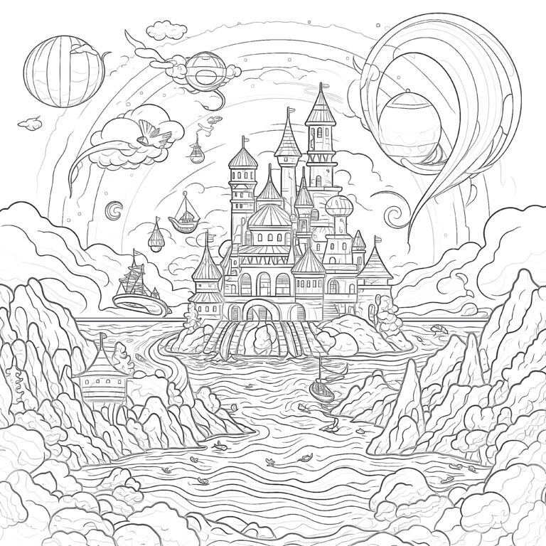 Fantasy Colouring Coloring Page | Coloring Pages Mimi Panda