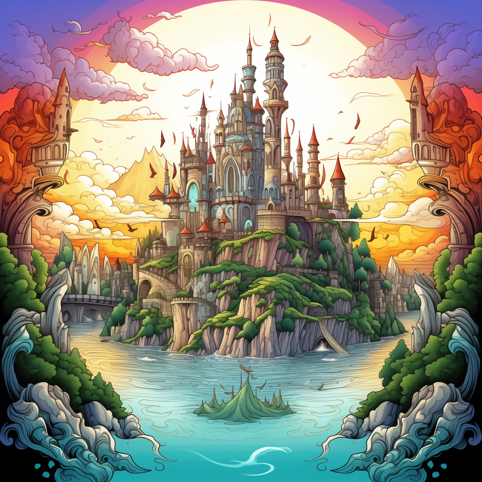 Fantasy Colouring Pages For Adults | Coloring Pages Mimi Panda