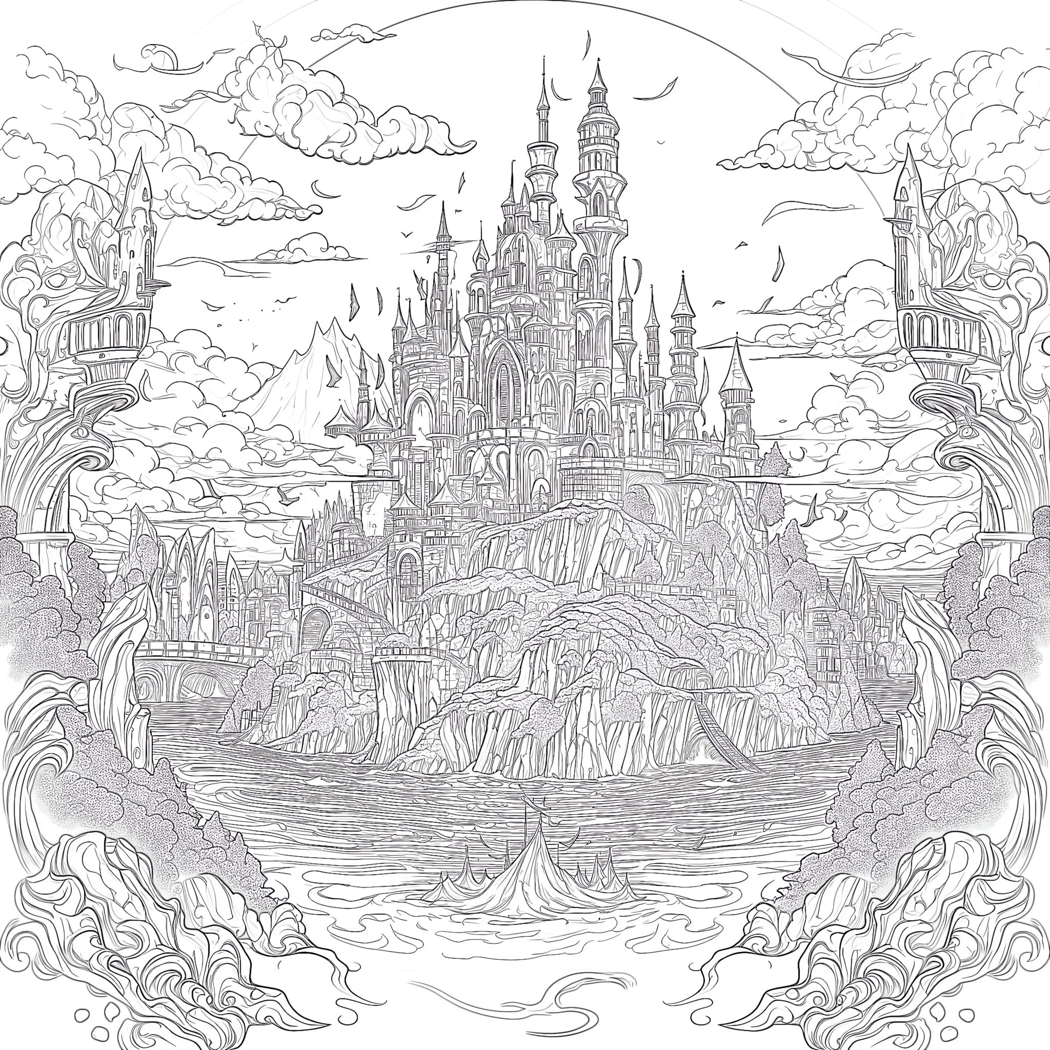Fantasy Pictures To Color Coloring Page | Coloring Pages Mimi Panda