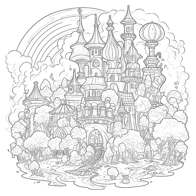 Fantasy Colouring Coloring Page | Coloring Pages Mimi Panda