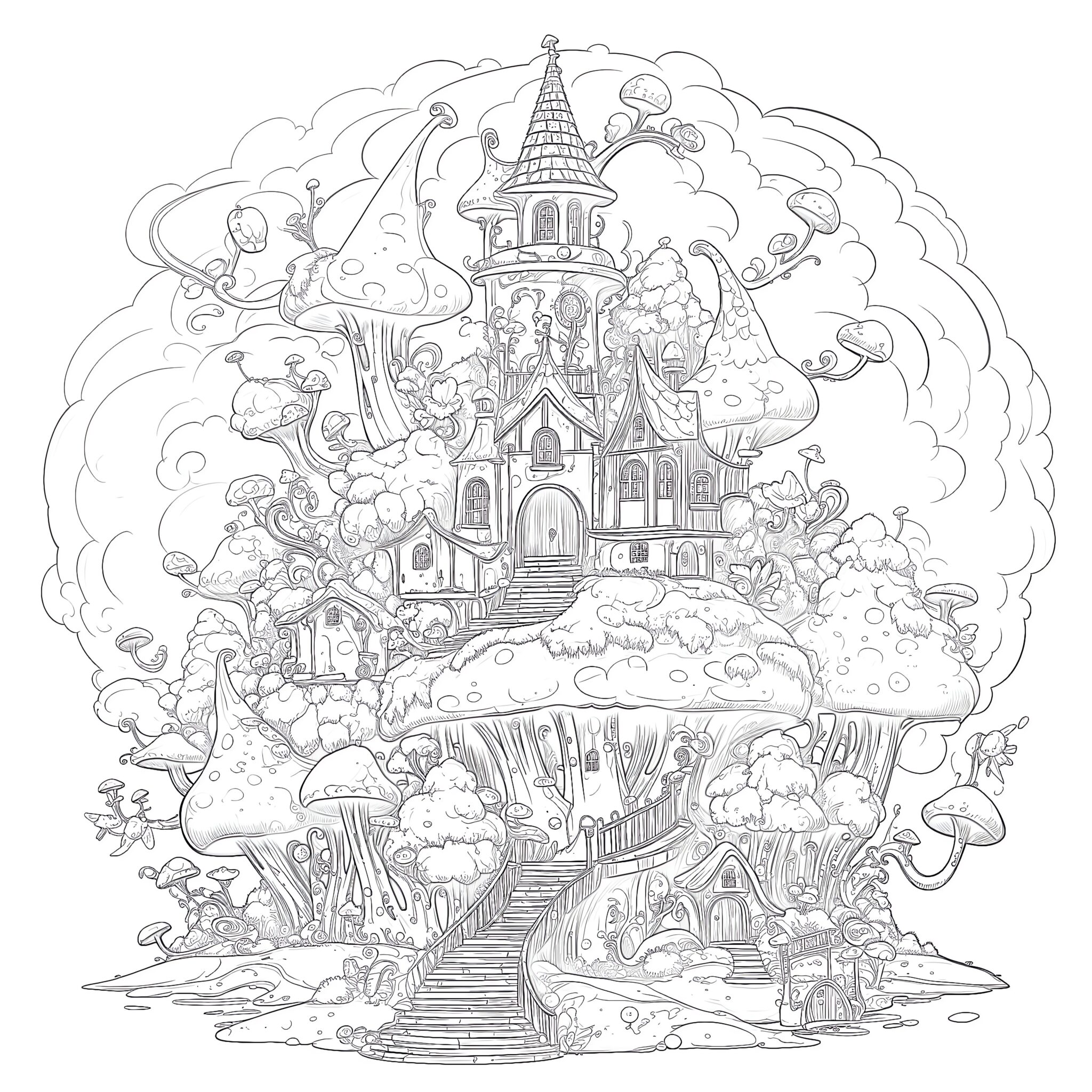 Fantasy Pictures To Color Coloring Page | Coloring Pages Mimi Panda