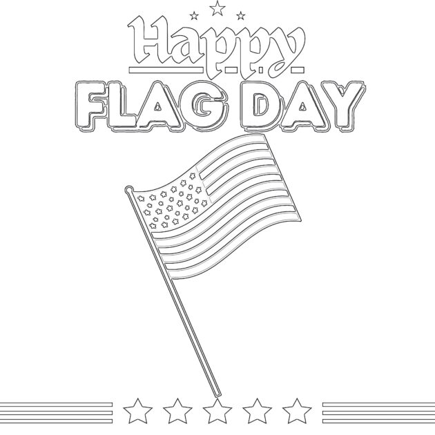 Flag Day Coloring Pages | Coloring Pages Mimi Panda