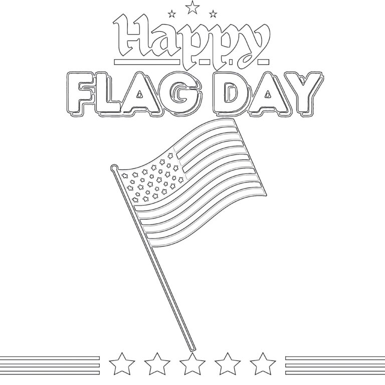 Flag Day Coloring Pages | Coloring Pages Mimi Panda