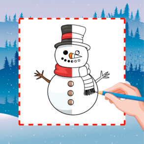 Comment dessiner un bonhomme de neige ? | Mimi Panda