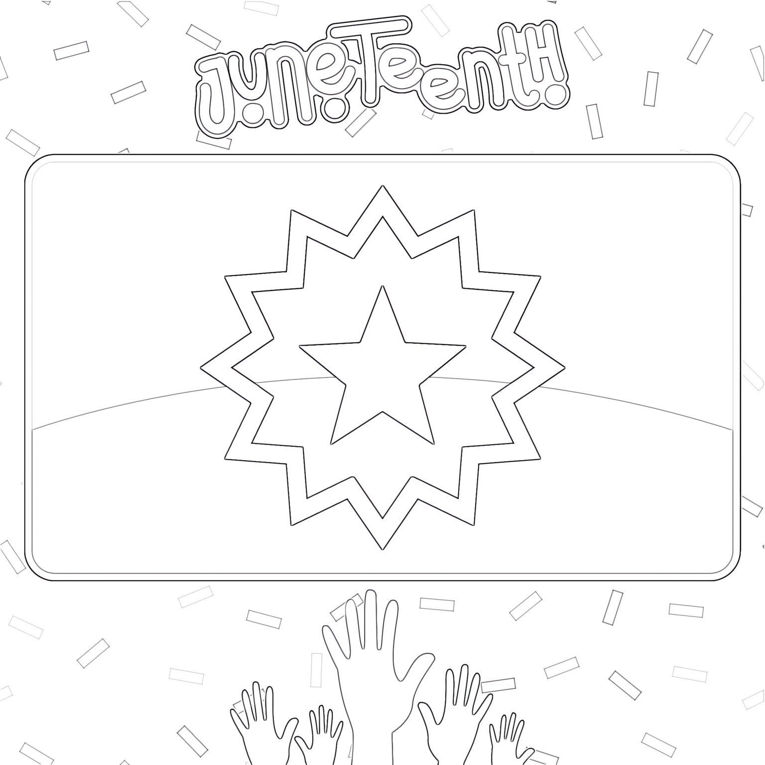American Flag Coloring Page - Mimi Panda