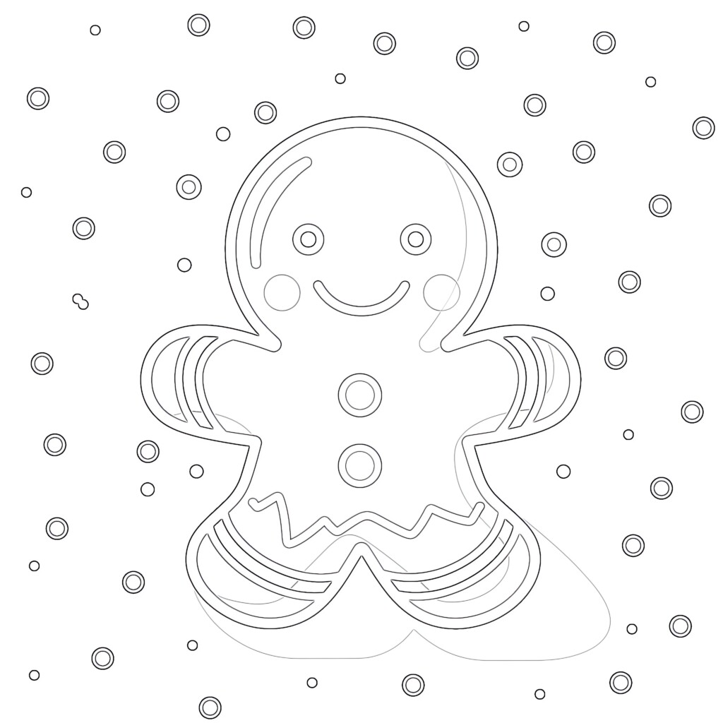 Best Gingerbread Coloring Page | Coloring Pages Mimi Panda