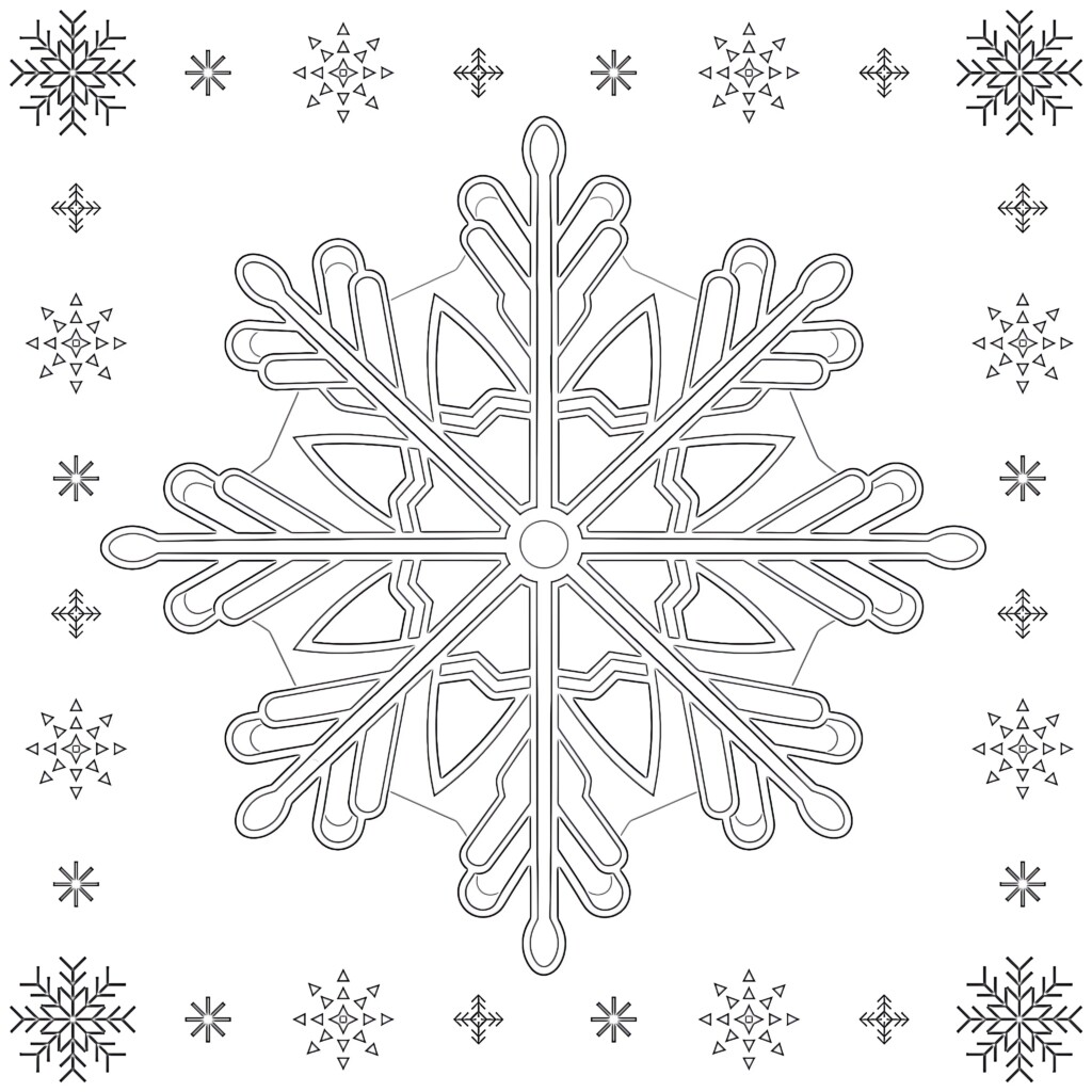 Best Snow Coloring Page | Coloring Pages Mimi Panda