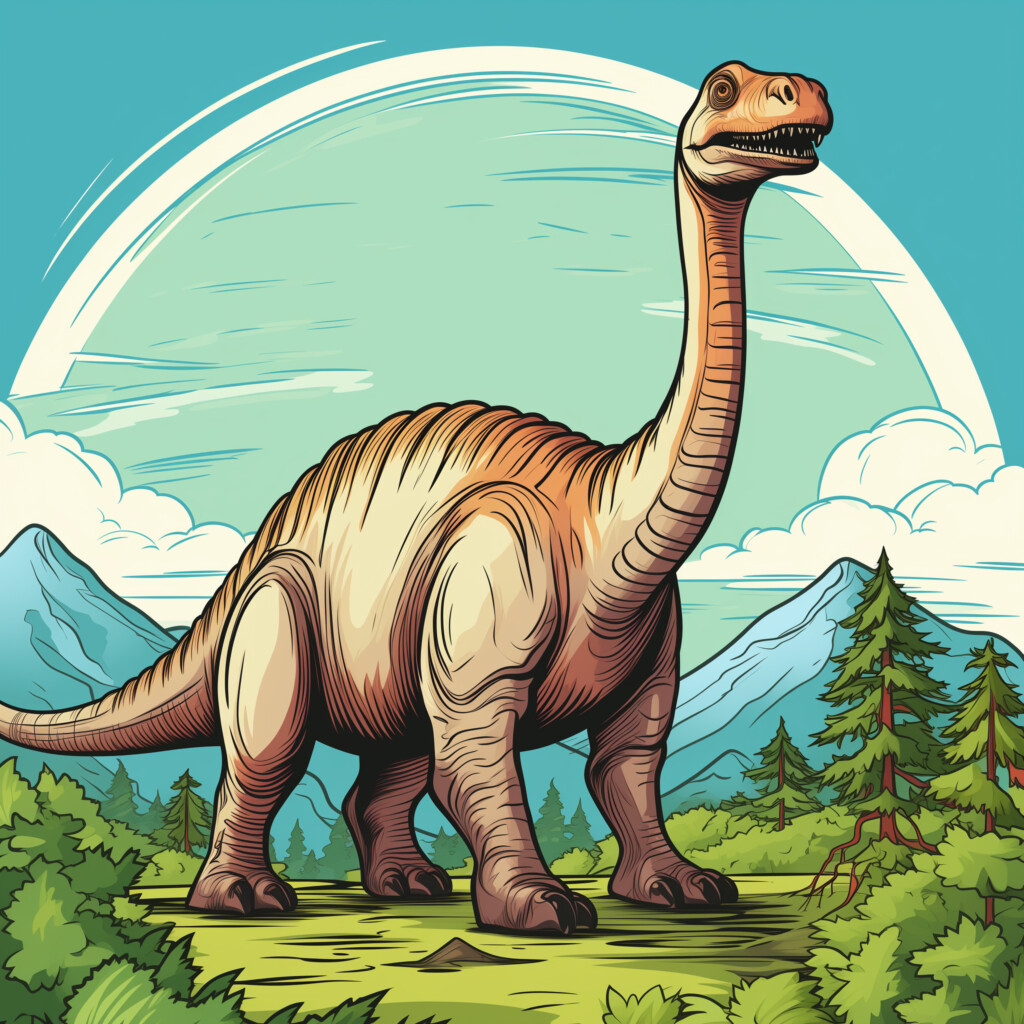 Brachiosaurus Pictures To Coloring Page | Coloring Pages Mimi Panda