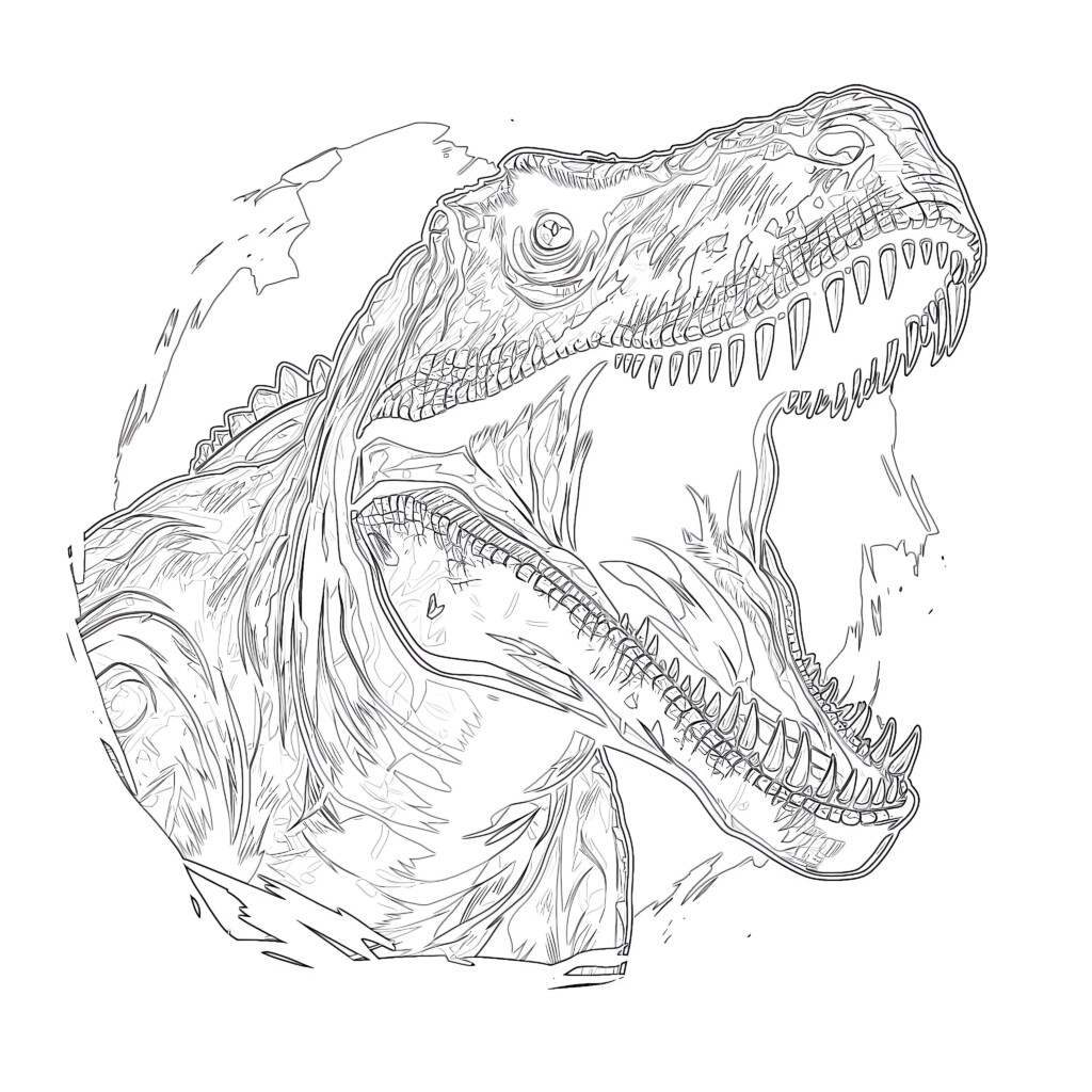 Carnotaurus Coloring Page | Coloring Pages Mimi Panda