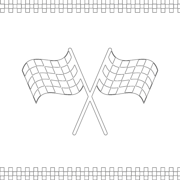 Checkered Flag Coloring Page | Coloring Pages Mimi Panda