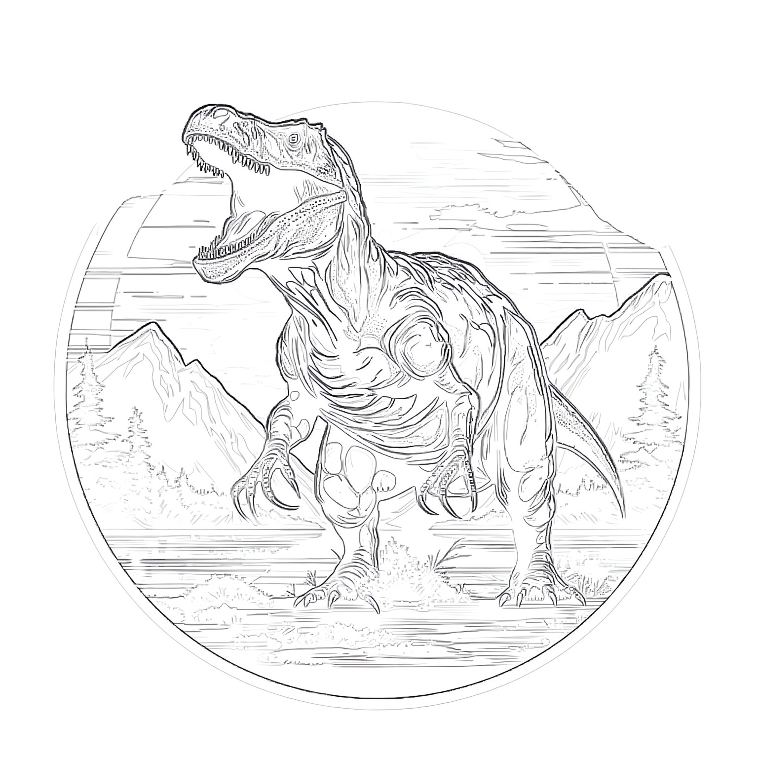 Coloring Page Of T Rex | Coloring Pages Mimi Panda