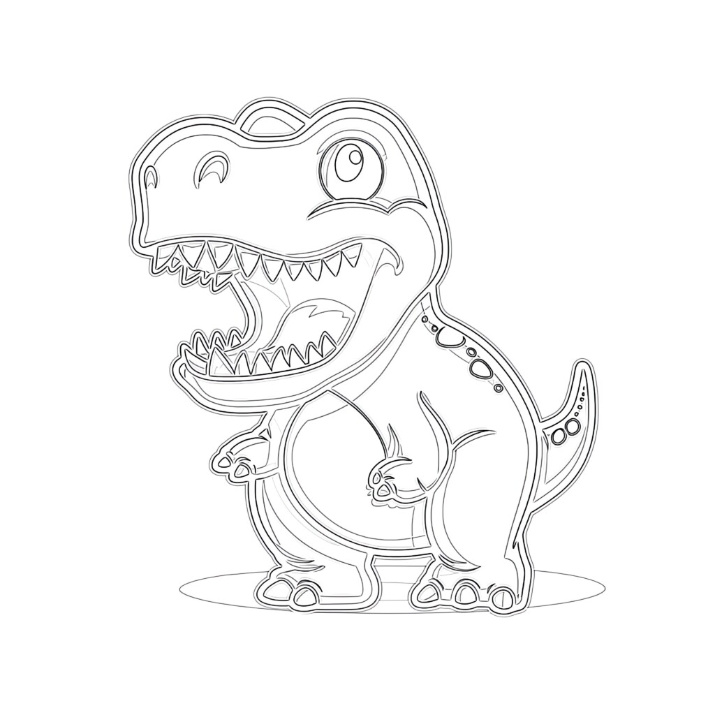 Coloring Pages Dino | Coloring Pages Mimi Panda
