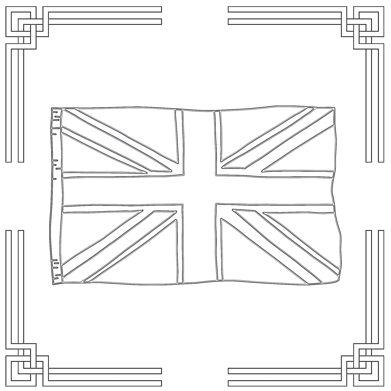 Colour In Union Jack Printable Coloring Page | Coloring Pages Mimi Panda