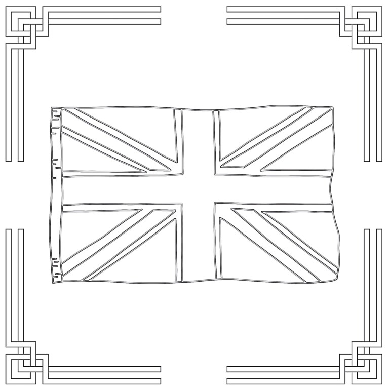Colour In Union Jack Printable Coloring Page | Coloring Pages Mimi Panda