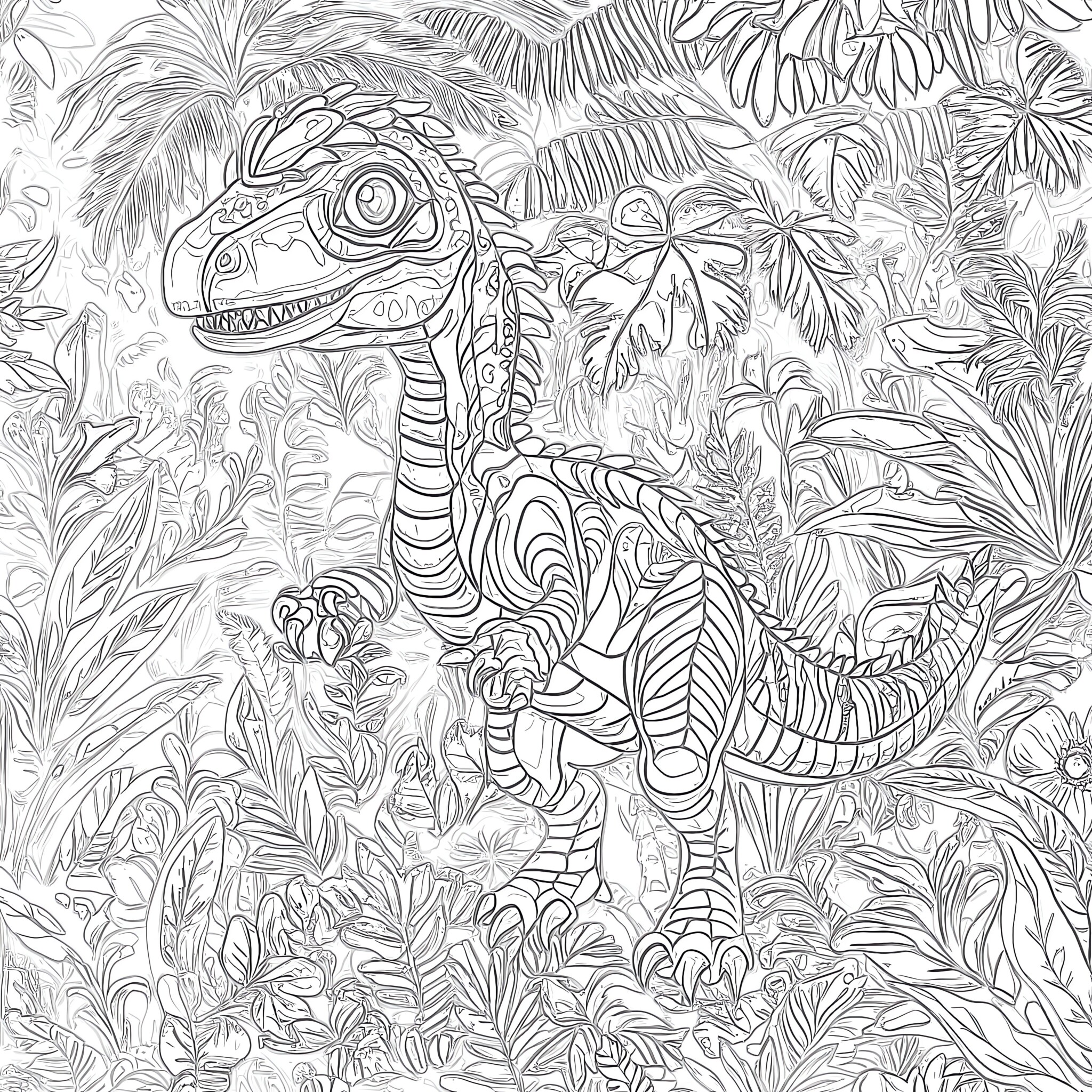 Cute Dino Coloring Pages | Coloring Pages Mimi Panda