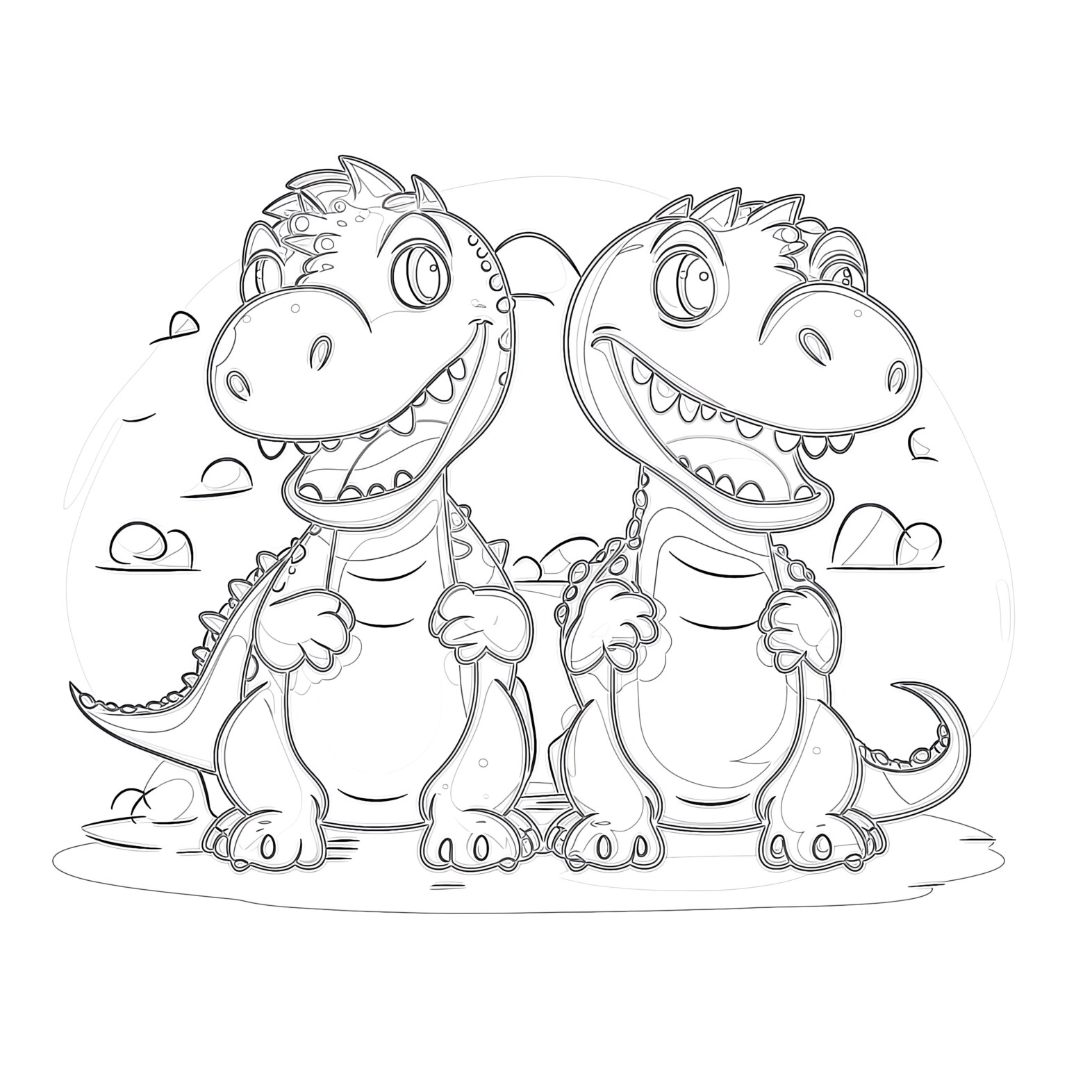 Dinosaur Coloring Sheet | Coloring Pages Mimi Panda