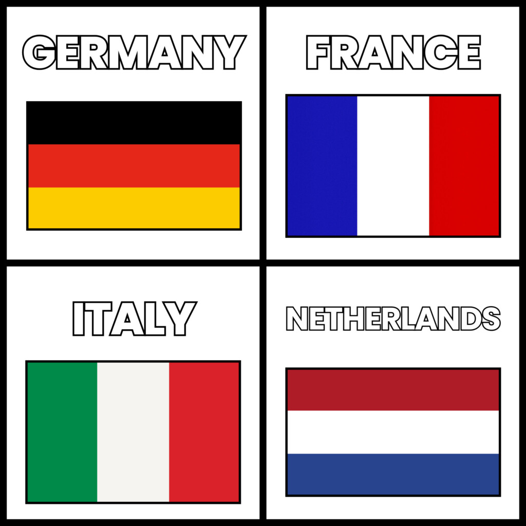European Union Countries Flags Coloring Page | Coloring Pages Mimi Panda