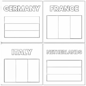 European Flags Colouring Sheets | Coloring Pages Mimi Panda