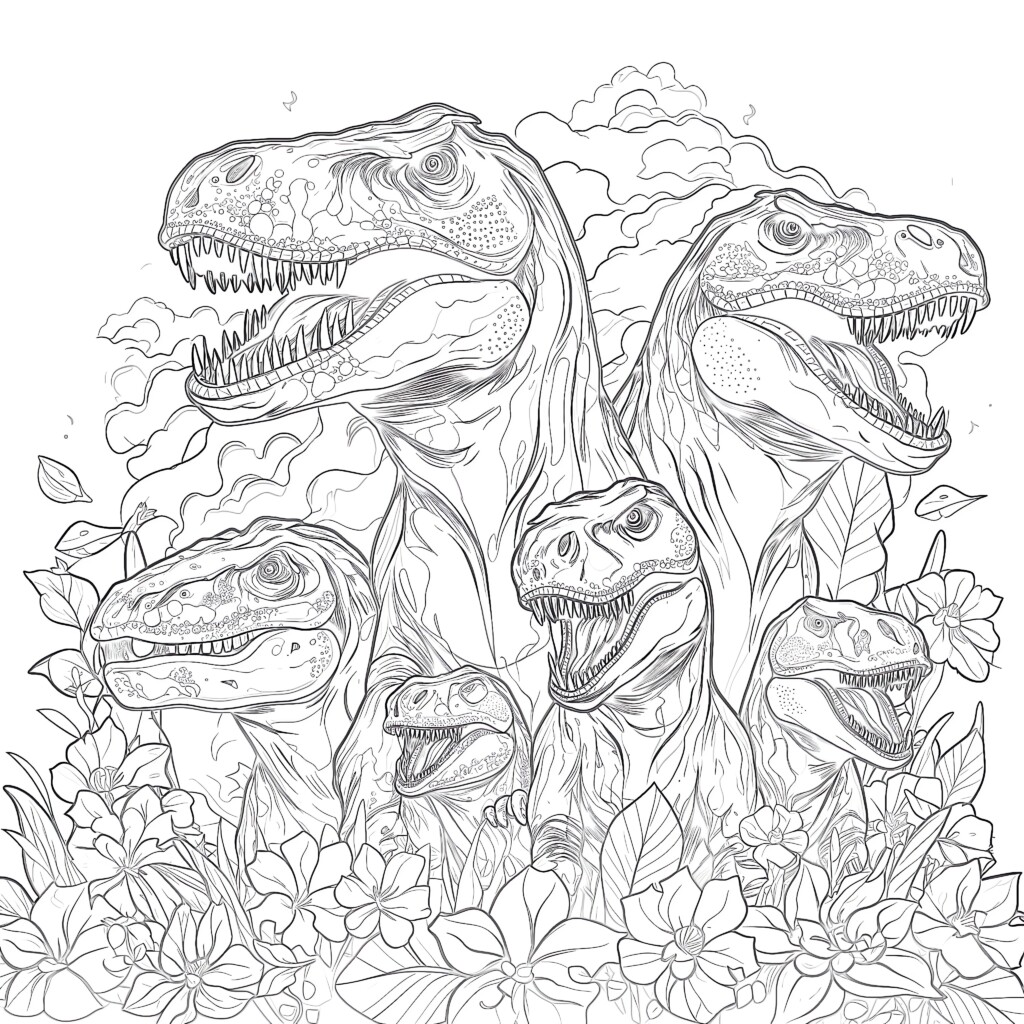 Printable Dinosaur Coloring Pages | Coloring Pages Mimi Panda