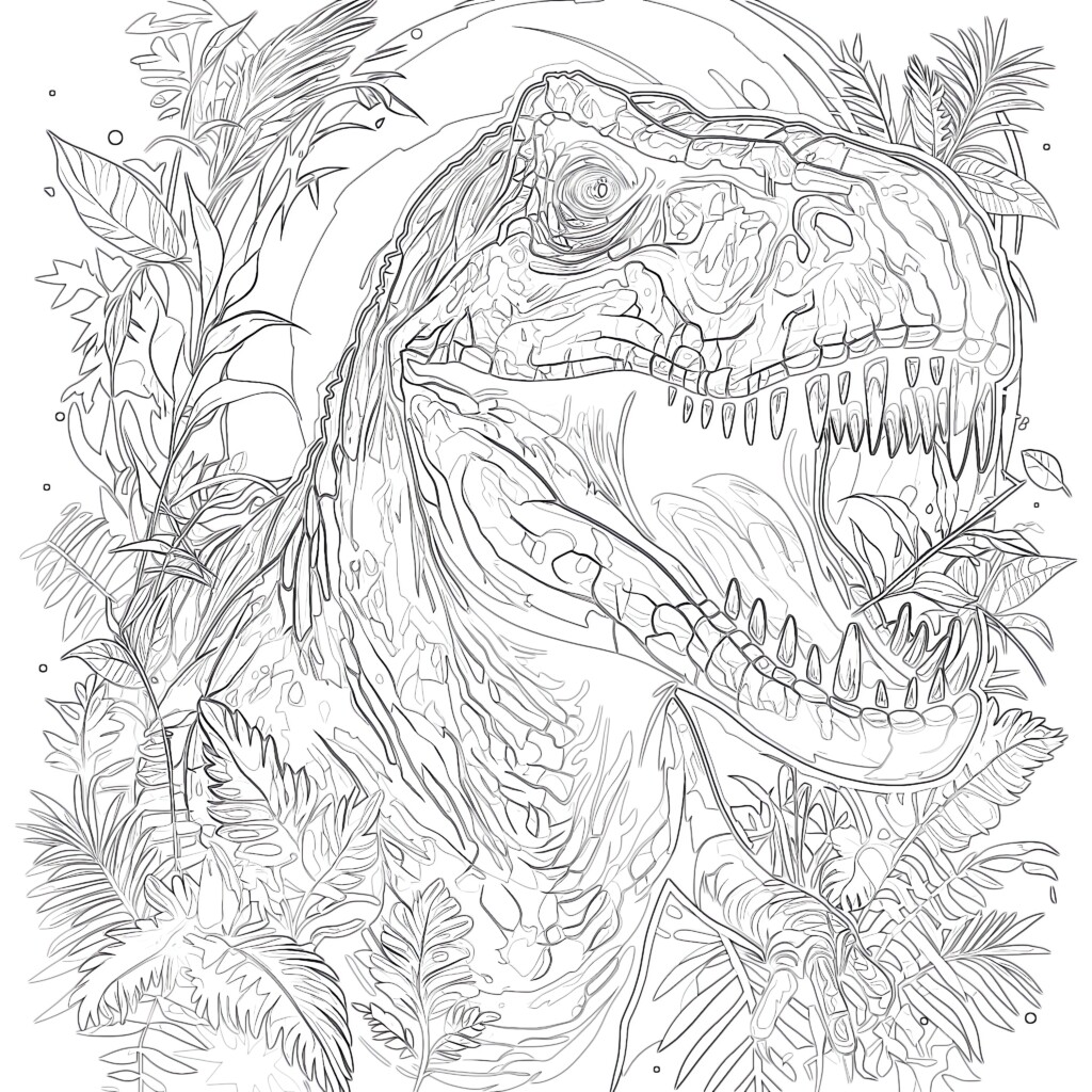 T Rex Dinosaur Pictures To Coloring Page | Coloring Pages Mimi Panda