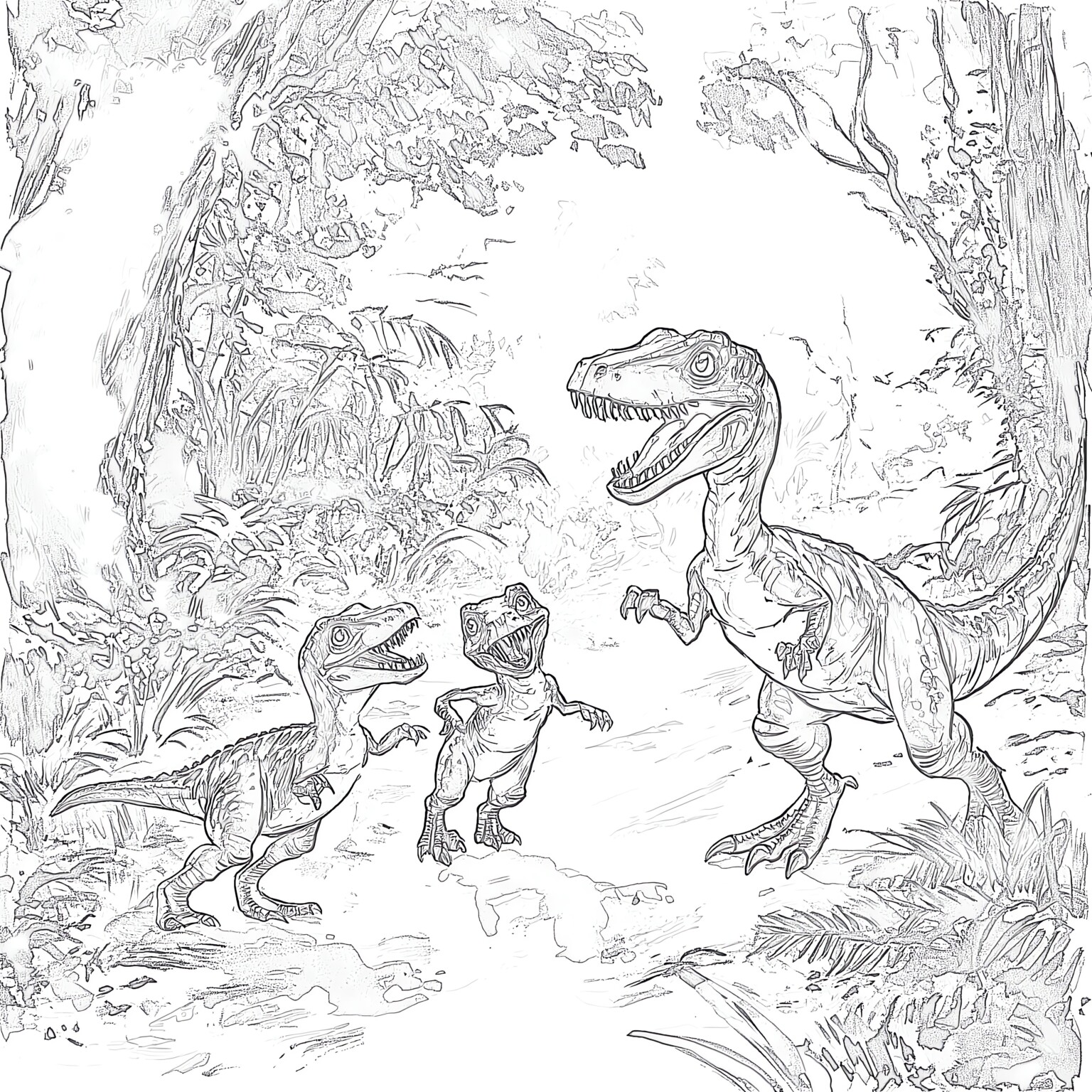 Dinosaur Coloring Page | Coloring Pages Mimi Panda