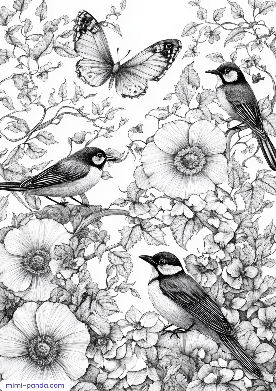 Adult Coloring Book – Free Printable Pages | Mimi Panda