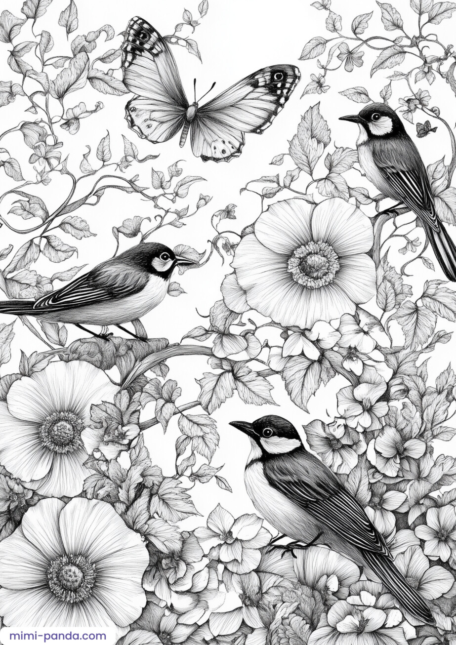 Adult Coloring Book – Free Printable Pages | Mimi Panda