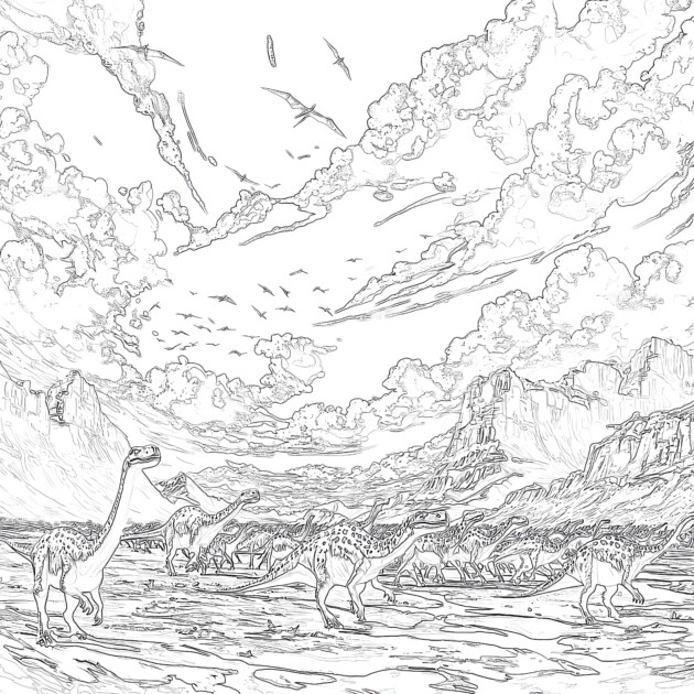Adult Coloring Pages Dinosaur | Coloring Pages Mimi Panda