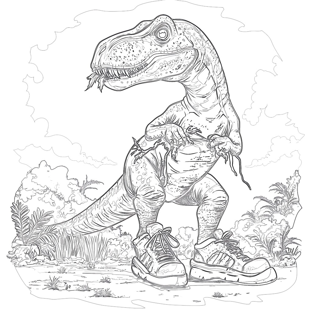 Allosaurus Pictures To Coloring Page | Coloring Pages Mimi Panda