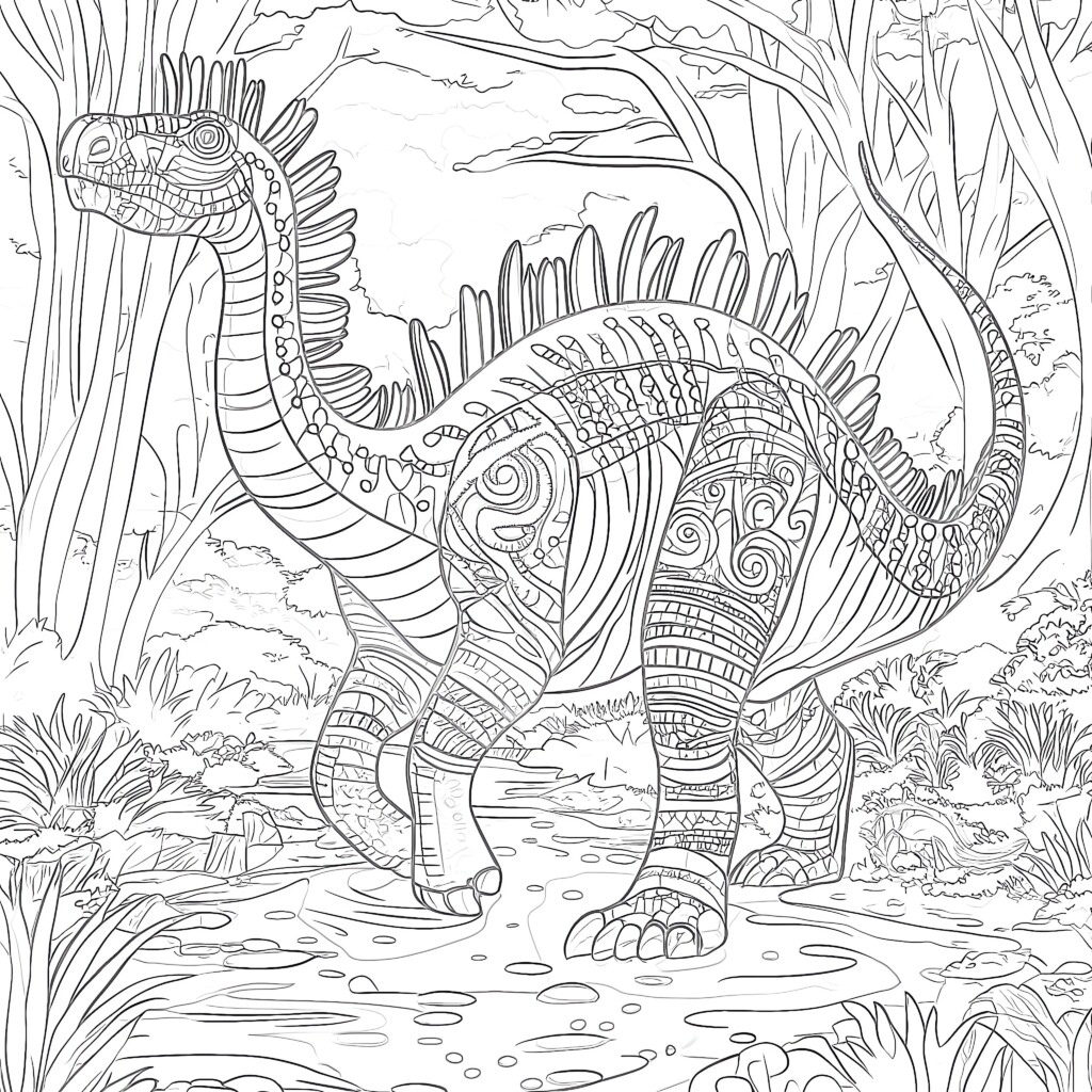 Amargasaurus Coloring Page | Coloring Pages Mimi Panda