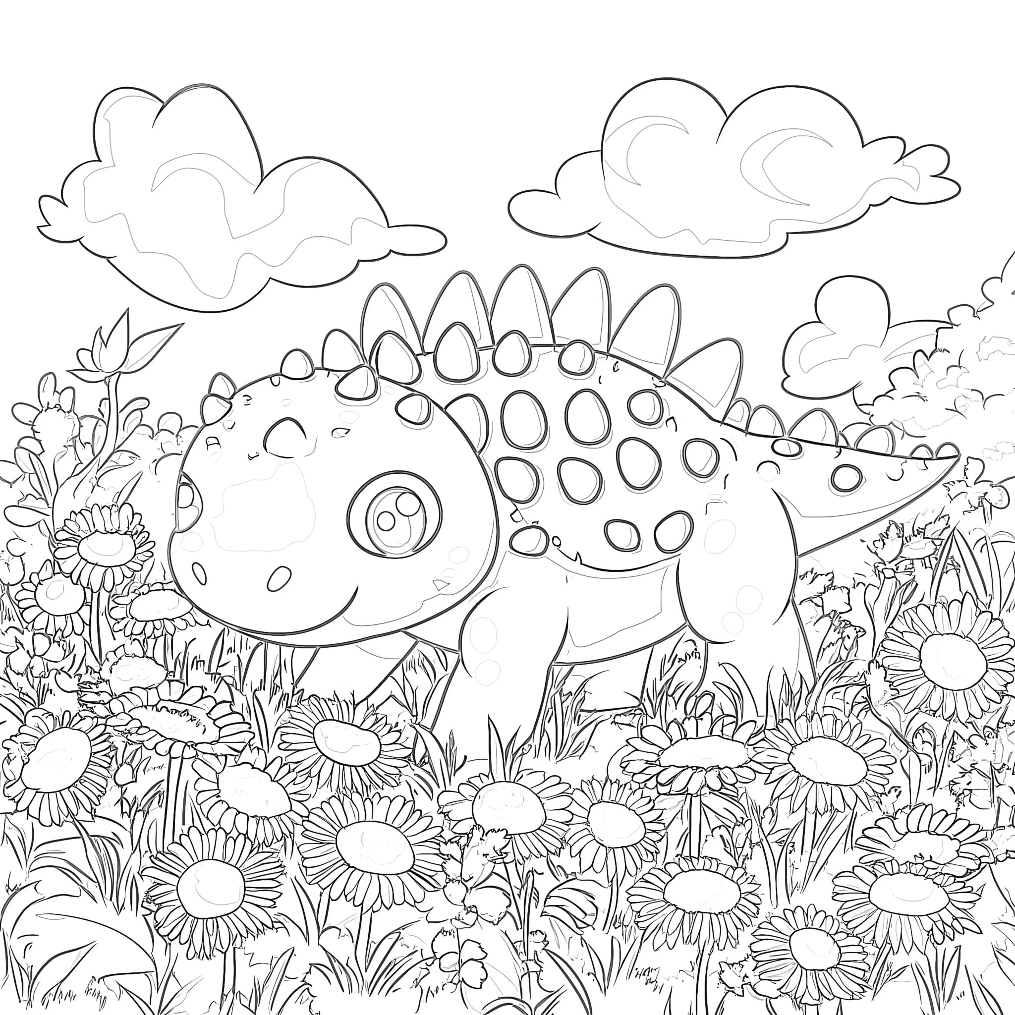 Ankylosaurus Pictures To Print | Coloring Pages Mimi Panda