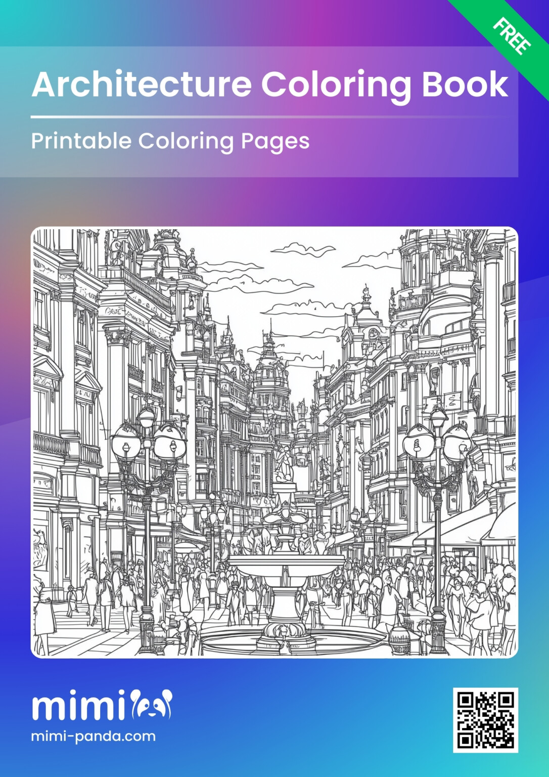 Adult Coloring Book – Free Printable Pages | Mimi Panda