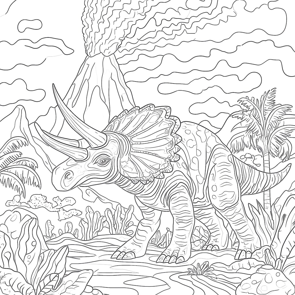 Best Dinosaur Colouring Page | Coloring Pages Mimi Panda